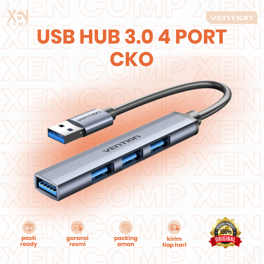 Jual Vention USB Hub 3.0 5Gbps 4 Port Slim Design CKO | Shopee Indonesia