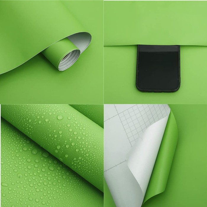 Jual Wallpaper sticker dinding motif POLOS HIJAU EMBOS GARIS dan polos ...