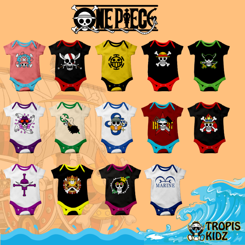 Jual Jumper Bayi baju bayi karakter unik lucu One piece Series lufy ...