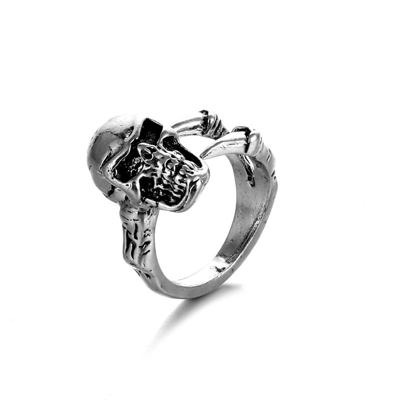 Jual COD ️ Gothic Skull Biker Man Batu Punk Antik Bunga Totem Cincin ...