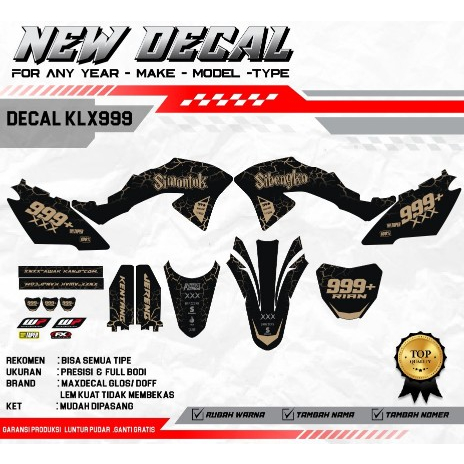 Jual Stiker Sepeda motor Decal KLX BF 150 full bodi bisa semua tipe ...