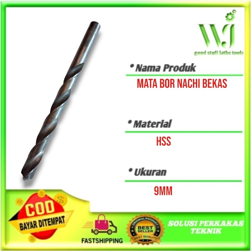 Jual Mata bor hss 9mm bor besi nachi bekas siap pakai panjang mulus ...