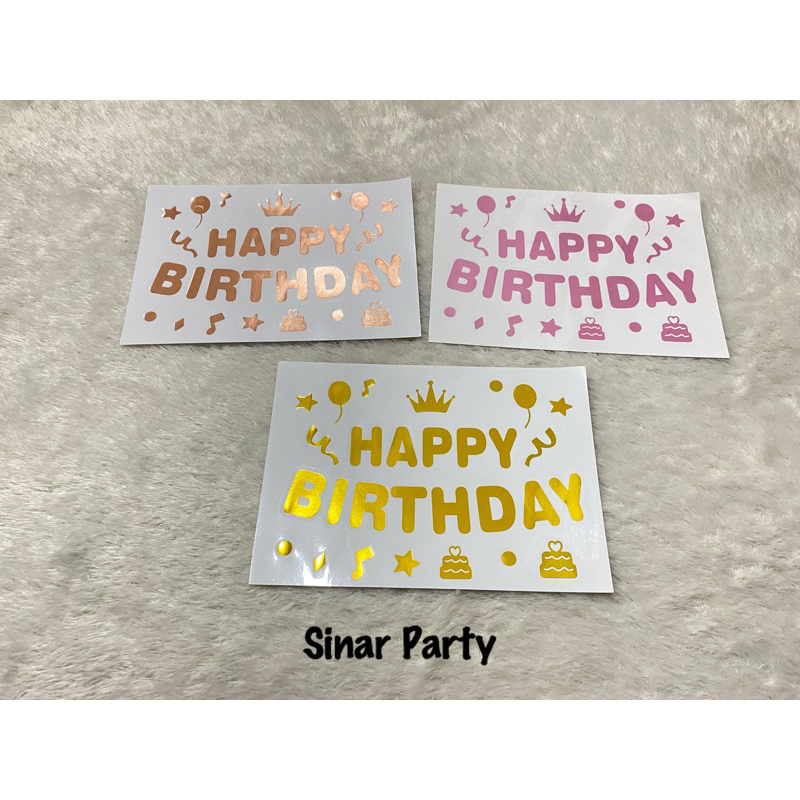 Jual Sticker Balon Pvc/Bening Tulisan Happy Birthday | Shopee Indonesia