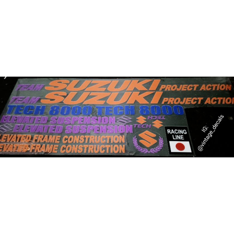Jual sticker decals replacement Suzuki tech 8000 | Shopee Indonesia