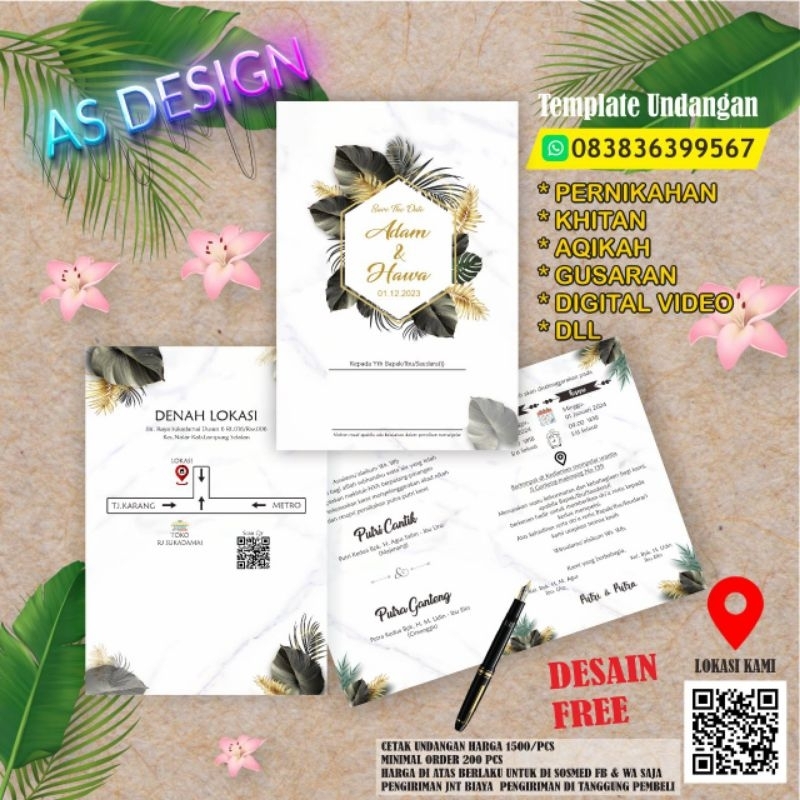 Jual Cetak Undangan Promo 750 Perak | Shopee Indonesia