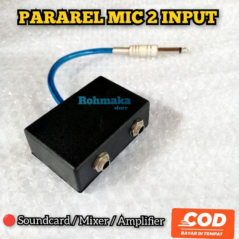 Jual Paralel Mic 2 input / Penambah Input mic / Converter vokal ...