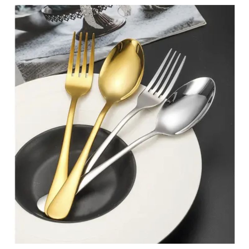 Jual Sendok Makan Atau Garpu Makan Besar/Sendok Gold/Sendok Emas Tebal ...