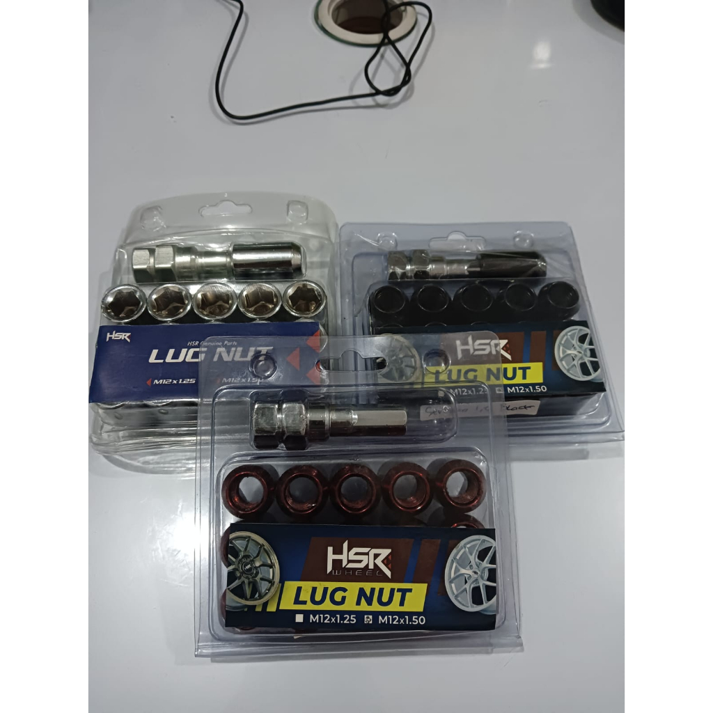 Jual Baut Roda model racing hsr wheel original warna silver, merah ...