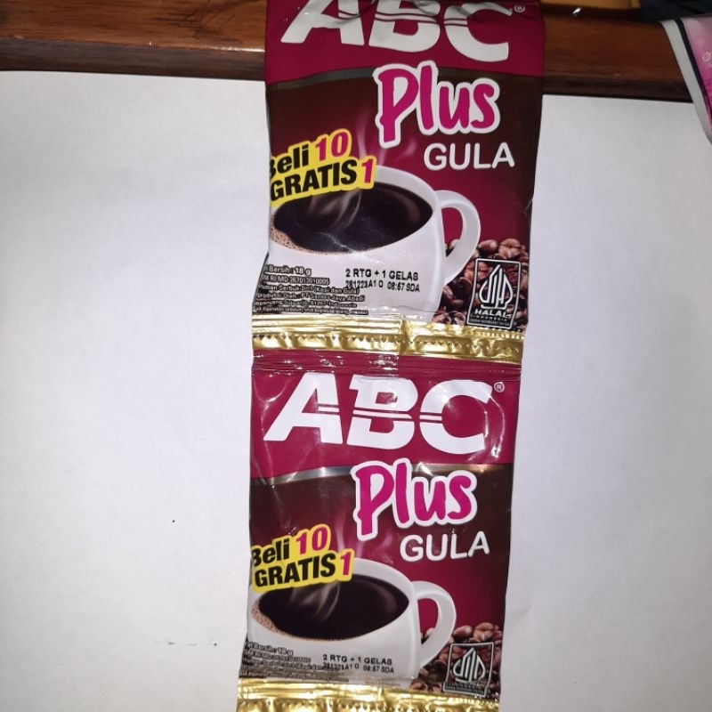 Jual Kopi ABC Plus gula 1 renceng isi 10 sachet | Shopee Indonesia