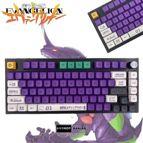 Jual Evangelion Keycaps EVA-01 PBT XDA Profile mechanical keyboard ...