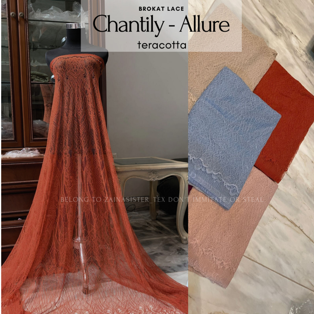 Jual Brokat Brukat Panel Chantily Santily Lace Semi France Semi Prancis ...