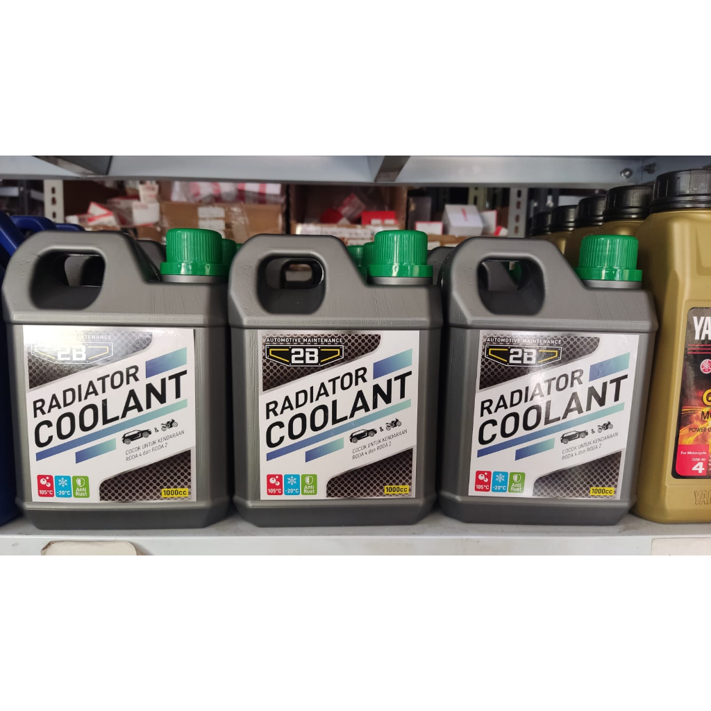 Jual 2B air radiator coolant warna hijau 1L | Shopee Indonesia