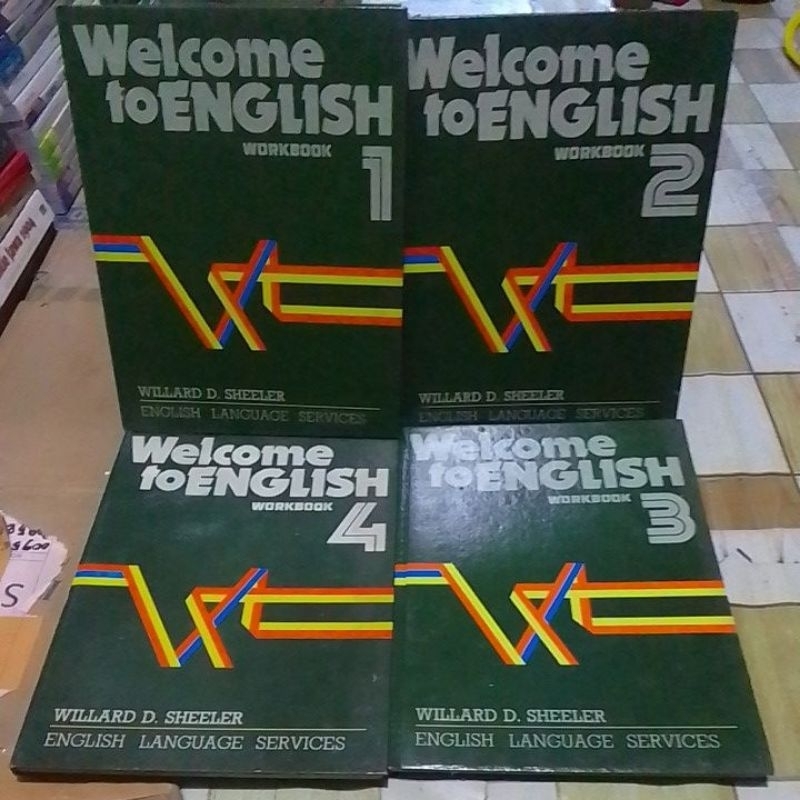 Jual 1 SET Welcome to English WORKBOOK 1,2,3,4 ORIGINAL ( hacd cover ) | Shopee Indonesia