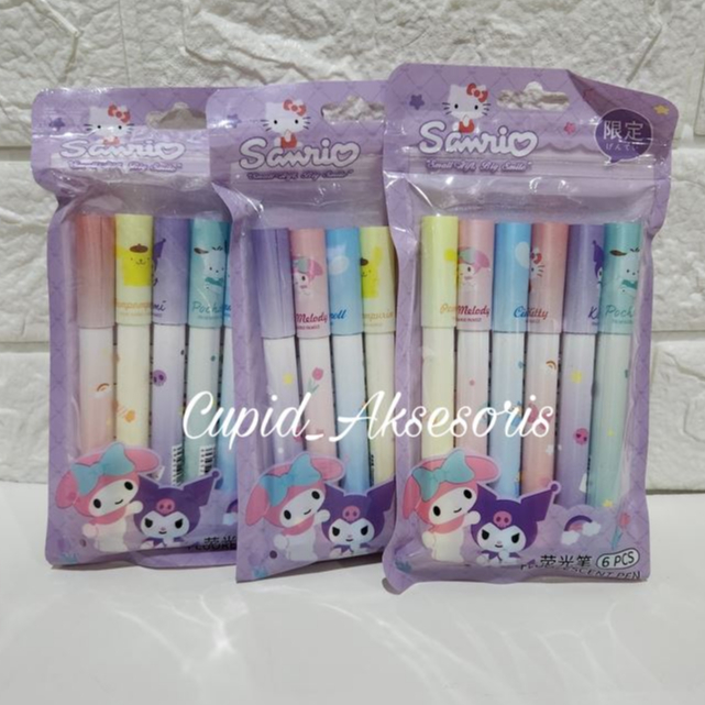 Jual PULPEN / STABILO / HIGHLIGTHER SANRIO POCHAKO KUROMI CINNAMONROLL ...