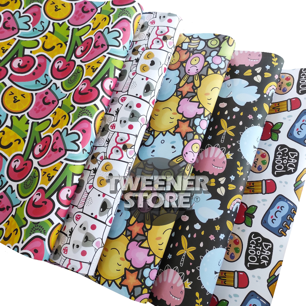 Jual Kertas Kado SON Cute Animal Food | Binatang Hewan Alphabet Huruf ...