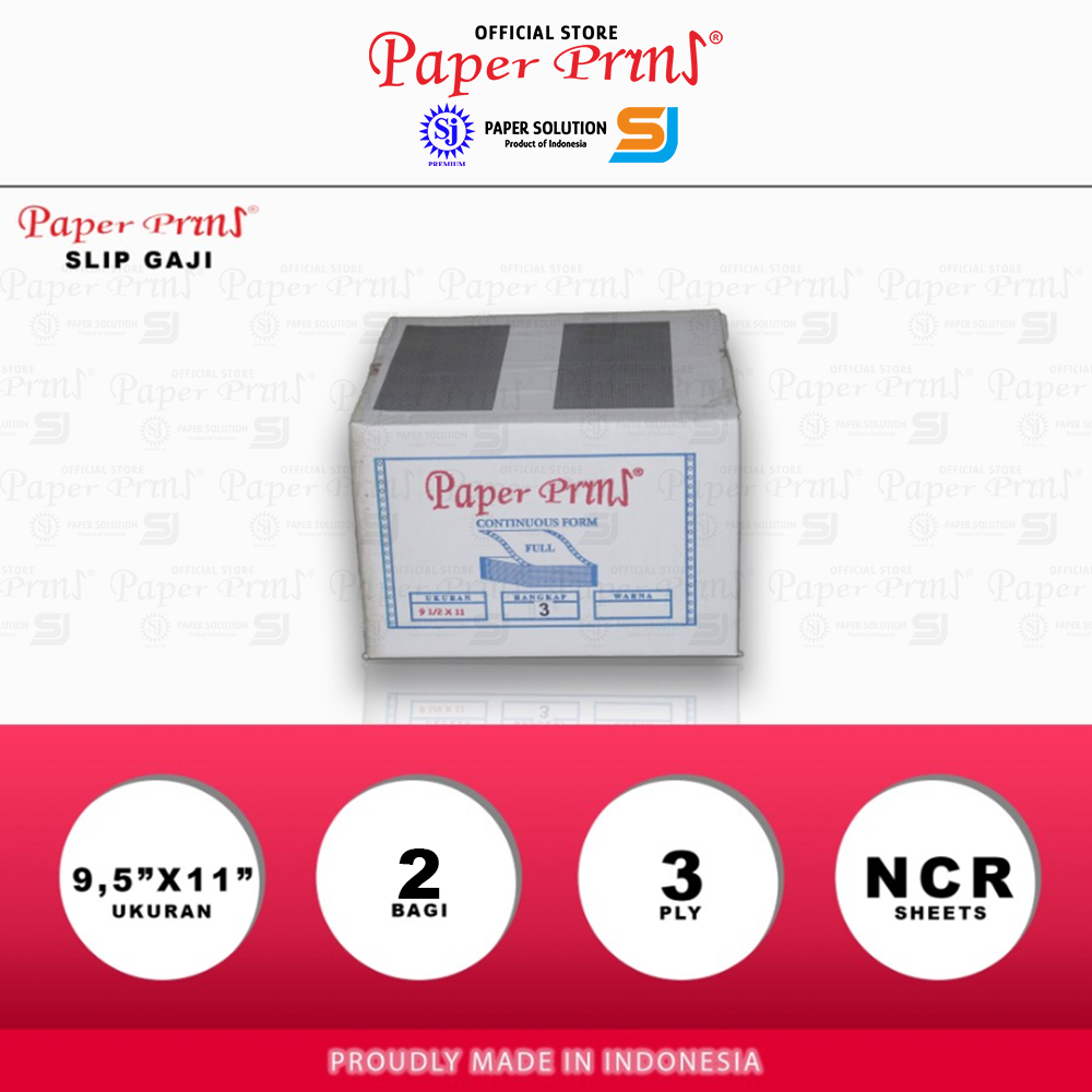 Jual Paperpryns Kertas Continuous Form Slip Gaji 3PLY 9,5" x 11"/2 ...