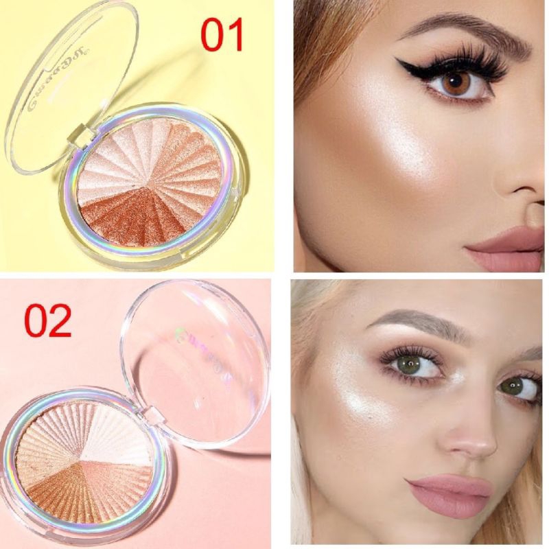 Jual Highlighter Glitter Highlighter Palette Face Powder Shimmer ...