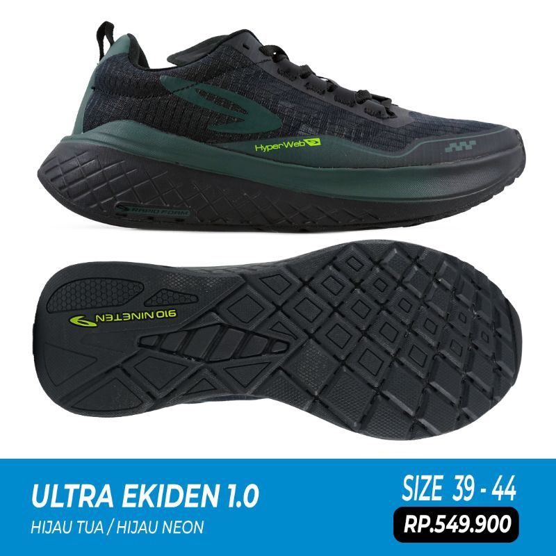 Jual 910 nineten Sepatu lari /Running original ULTRA EKIDEN 1.0 / HIJAU ...