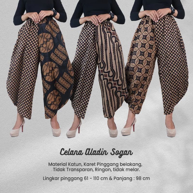 Jual Celana Aladin Panjang Motif Batik Sogan - Sekar Ayu Batik | Shopee ...