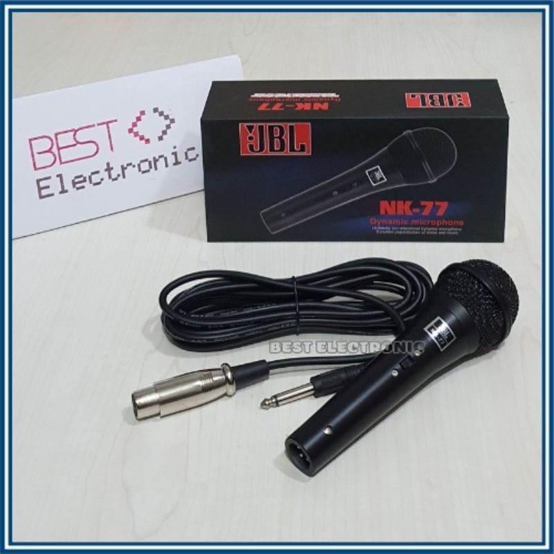Jual JBL Microphone Mic Kabel NK-77 Body Besi Mikrofon Profesional Dynamic Mic Kabel Single NK77 ...