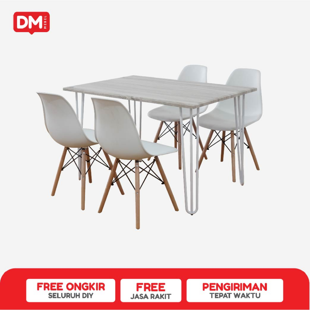 Jual Set Meja Makan DTM K4 Carleto - DM Mebel | Shopee Indonesia