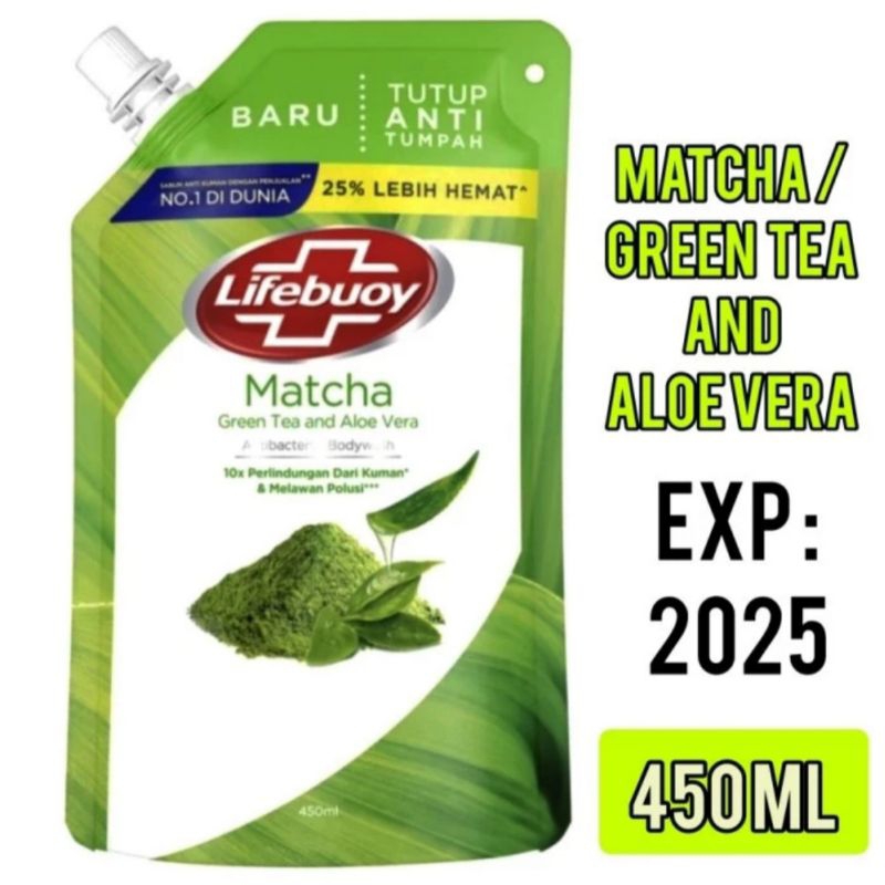Jual Sabun Cair Lifebouy Matcha Green Tea Aloe Vera 450 ml Refill Pouch ...