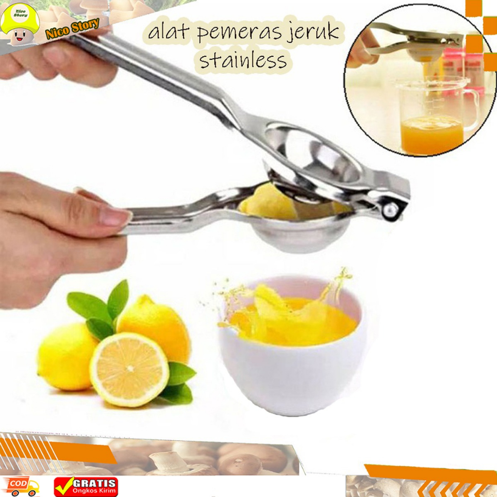 Jual (NCS) Alat Pemeras Peras Press Jeruk Lemon Stainless Untuk Memeras ...