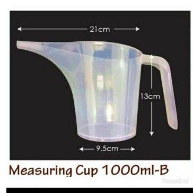 Jual Gelas ukur plastik 1 liter measuring cup ukur corong takar 1000ml ...