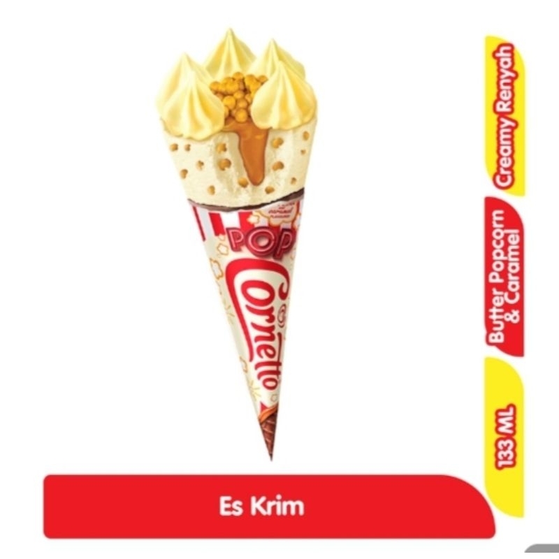 Jual walls cornetto ice cream pop butter popcorn & caramel 133ml ...