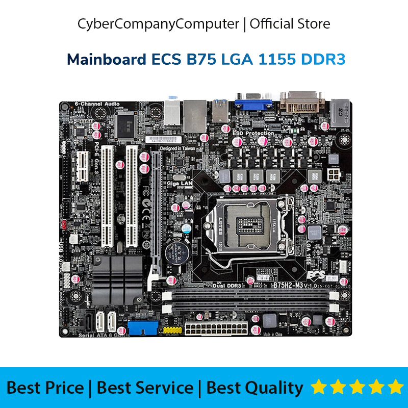 Jual Mainboard Intel ECS B75 LGA 1155 DDR3 Support Gen3 | Shopee Indonesia