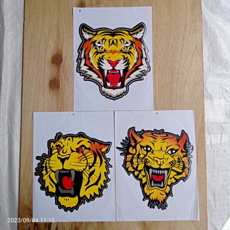 Jual stiker vynil gambar macan harimau, Sticker vynil kepala macan ...