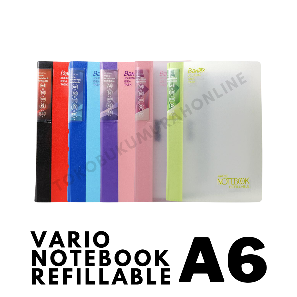 Jual Bantex Vario Notebook Refillable A6 7 Ring 3282 | Shopee Indonesia