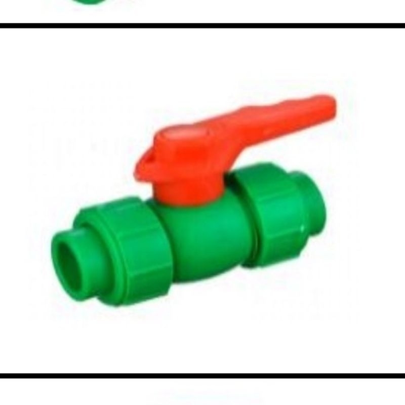 Jual BALL VALVE BALLVALVE STOP KRAN MUR PPR PIPA HIJAU 20 MM ATAU 1/2 ...