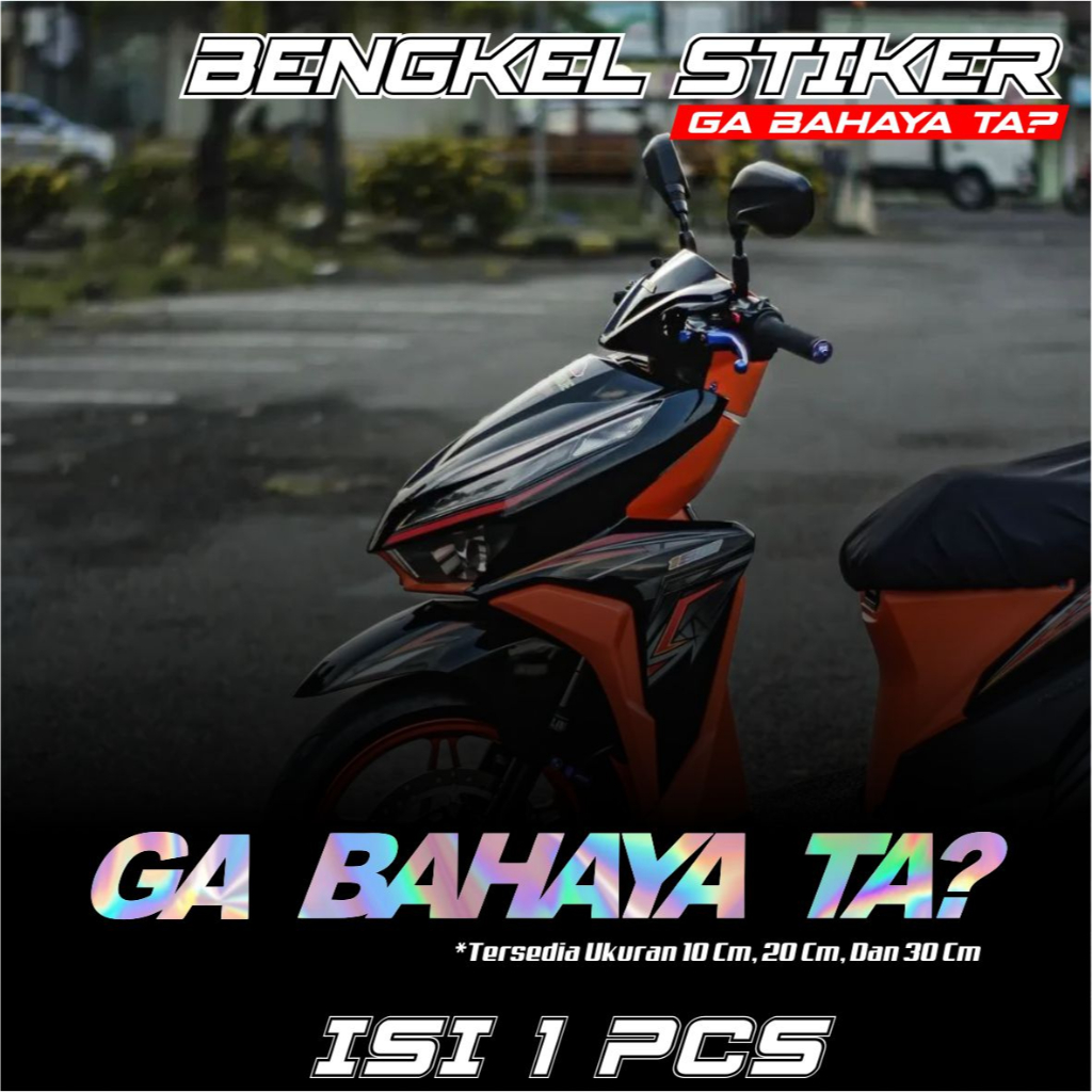 Jual Stiker Viral Ga Bahaya Ta Cutting Tulisan Keren Bahan Hologram ...