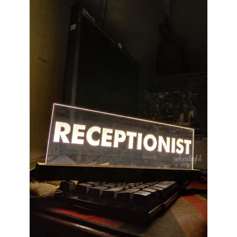 Jual Tulisan RECEPTIONIST Akrilik LED - Sign LED RESEPSIONIS Hotel ...