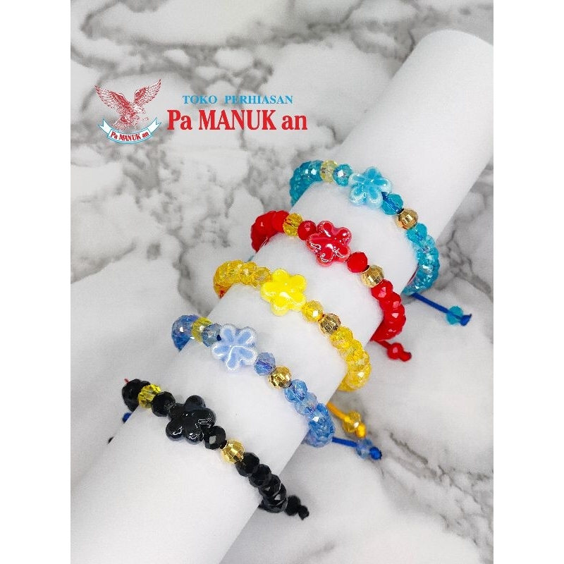 Jual Gelang Kristal Bunga ( Bisa Req Warna & Size) | Shopee Indonesia