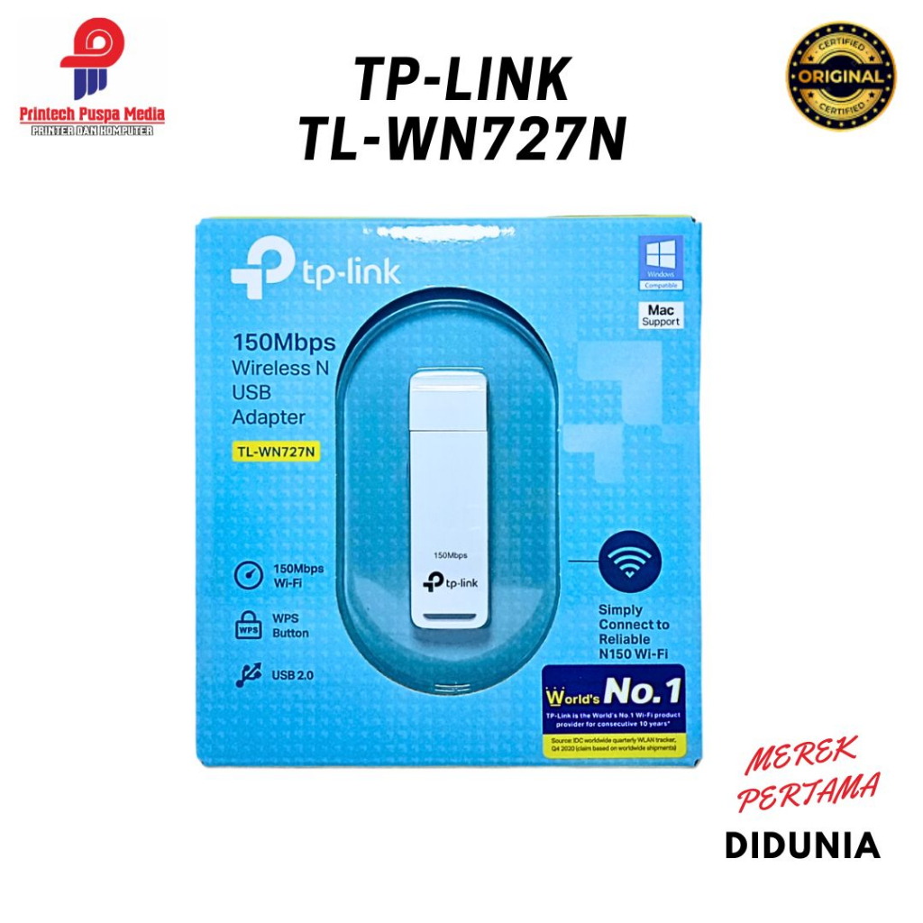 Jual TP-LINK TL-WN727N-150Mbps WIRELESS N USB ADAPTER | Shopee Indonesia