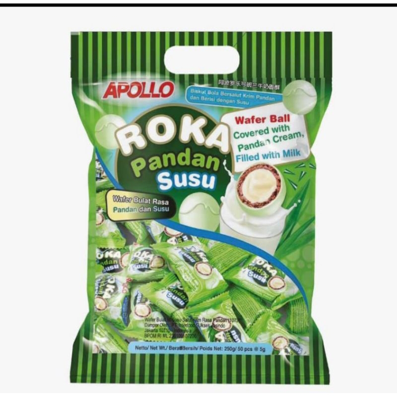 Jual Apollo Roka Wafer Ball 70 pcs /Apollo Roka Wafer Ball Refill / Biskuit Apollo Roka Bola ...