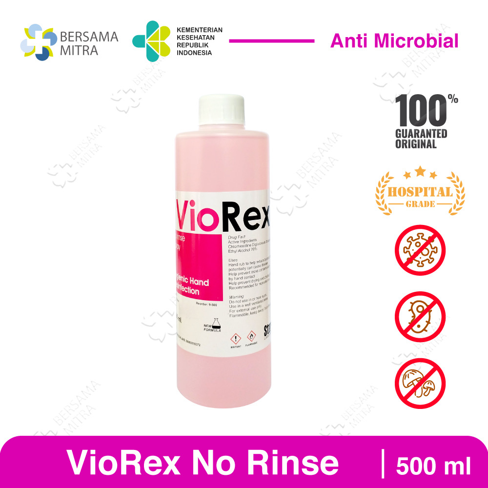 Jual VioRex No Rinse Antimicrobial Antiseptik - Botol 500ml | Shopee ...
