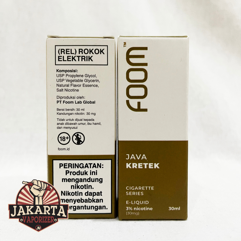 Jual [SALT] FOOM CIGARETTE SERIES JAVA KRETEK 30ML 30MG SALTNIC LIQUID ...