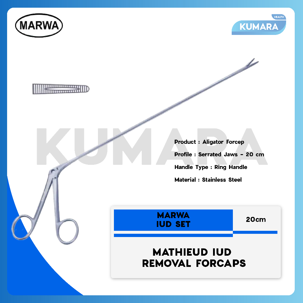 Jual MARWA - IUD Removal Klem Aligator / Mathieu Foreign Body Forceps ...