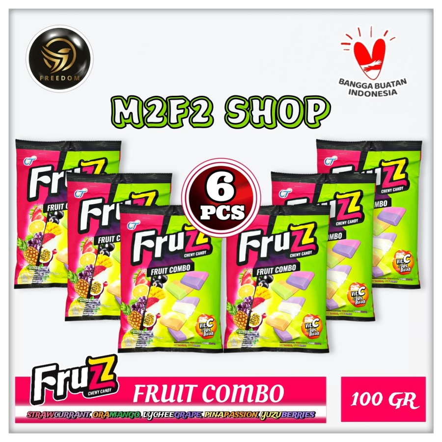 Jual Fruzz Permen Lunak Aneka Rasa Chewy Candy Fruit Combo - 100 gr ...