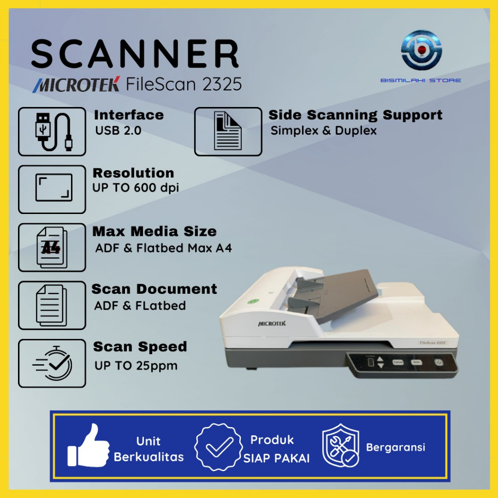 Jual Scanner F4 Mikrotek FileScan 2325 Bisa Kertas Folio Legal F4 Dan A4 | Shopee Indonesia
