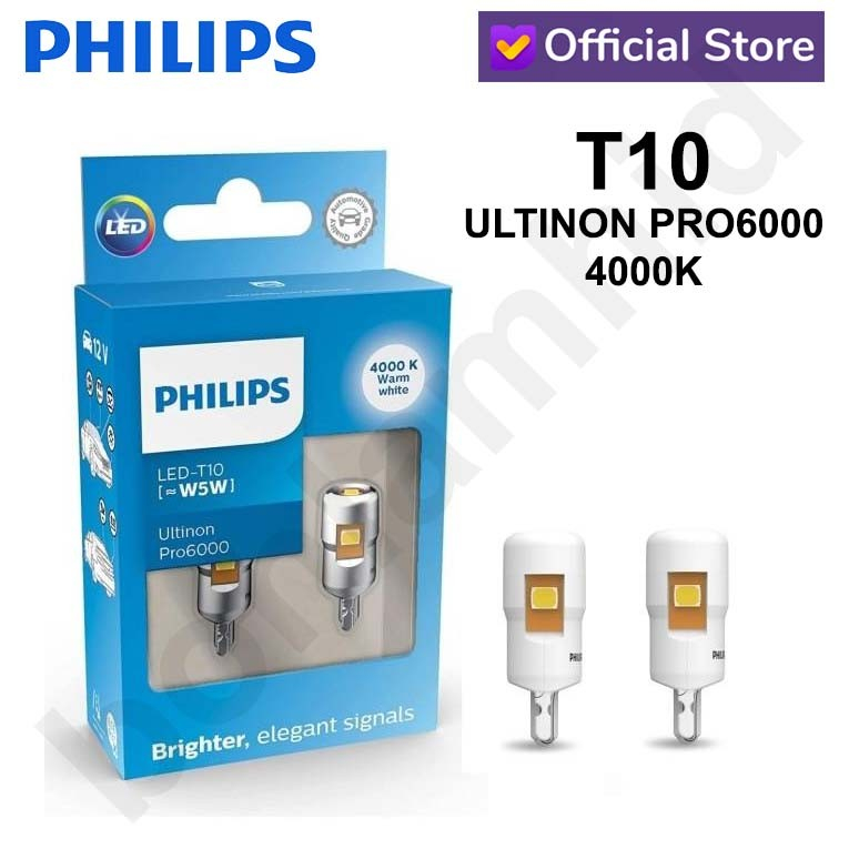 Jual LED T10 PHILIPS ULTINON PRO3100 W5W Lampu Kabin Senja Kota Putih ...