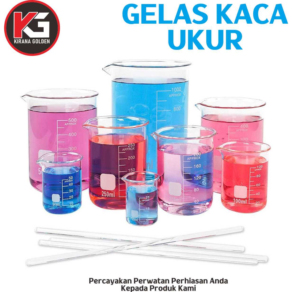 Jual 025. Gelas Ukur Lab Alat Penyepuhan Perhiasan Emas Perak Silver ...