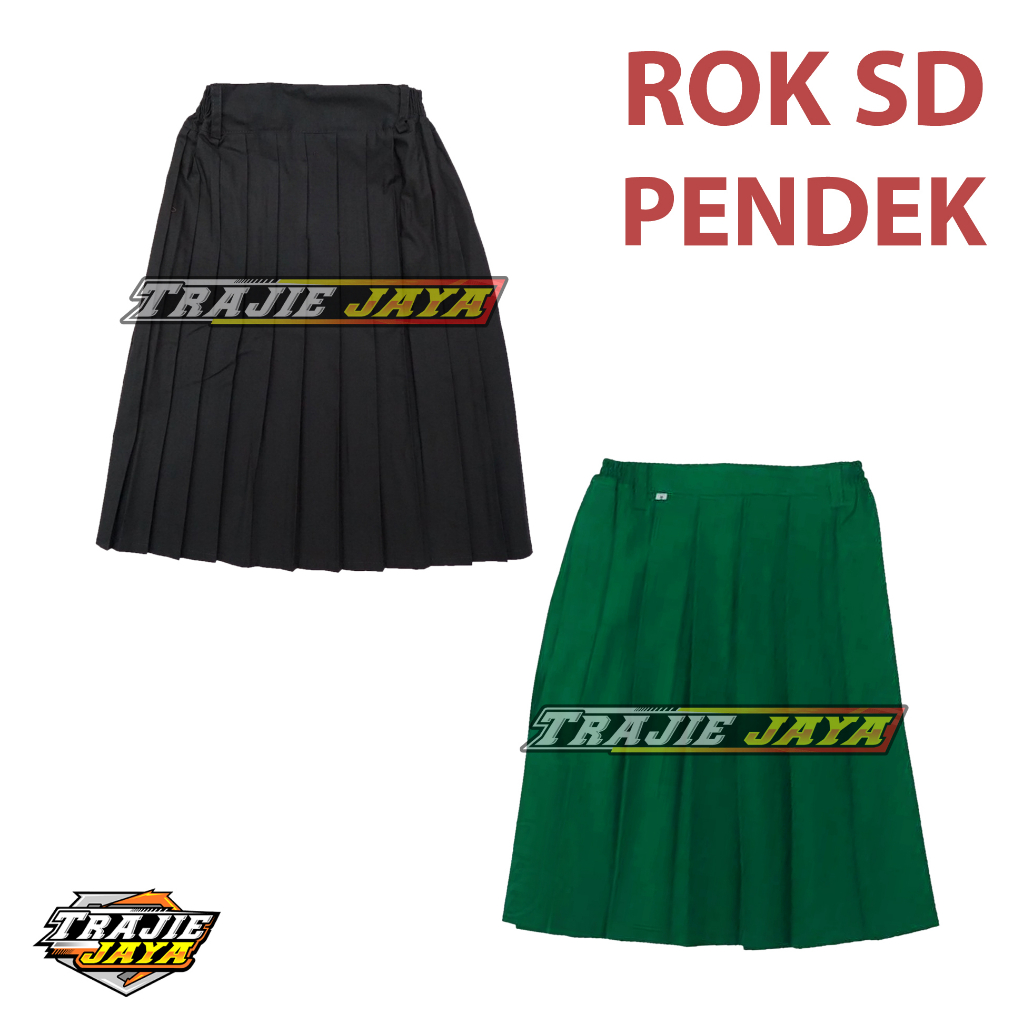 Jual ROK PANJANG Sekolah SD Rok Lipit Rempel Perempuan Seragam Sekolah SD Pramuka MI HITAM HIJAU ...