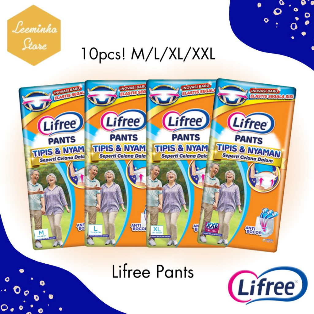Jual Popok Celana Dewasa Lifree Pants M / L / XL/XXL Per 10 pcs adult pants diaper | Shopee ...