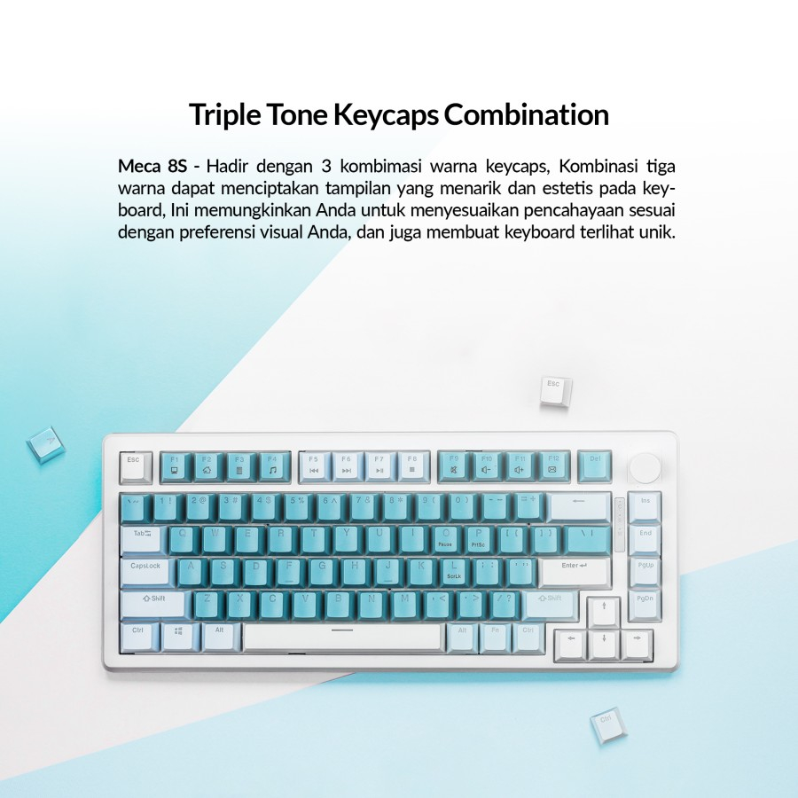 Jual Keyboard Digital Alliance Meca 8S 75% With Knob Button - Keyboard ...