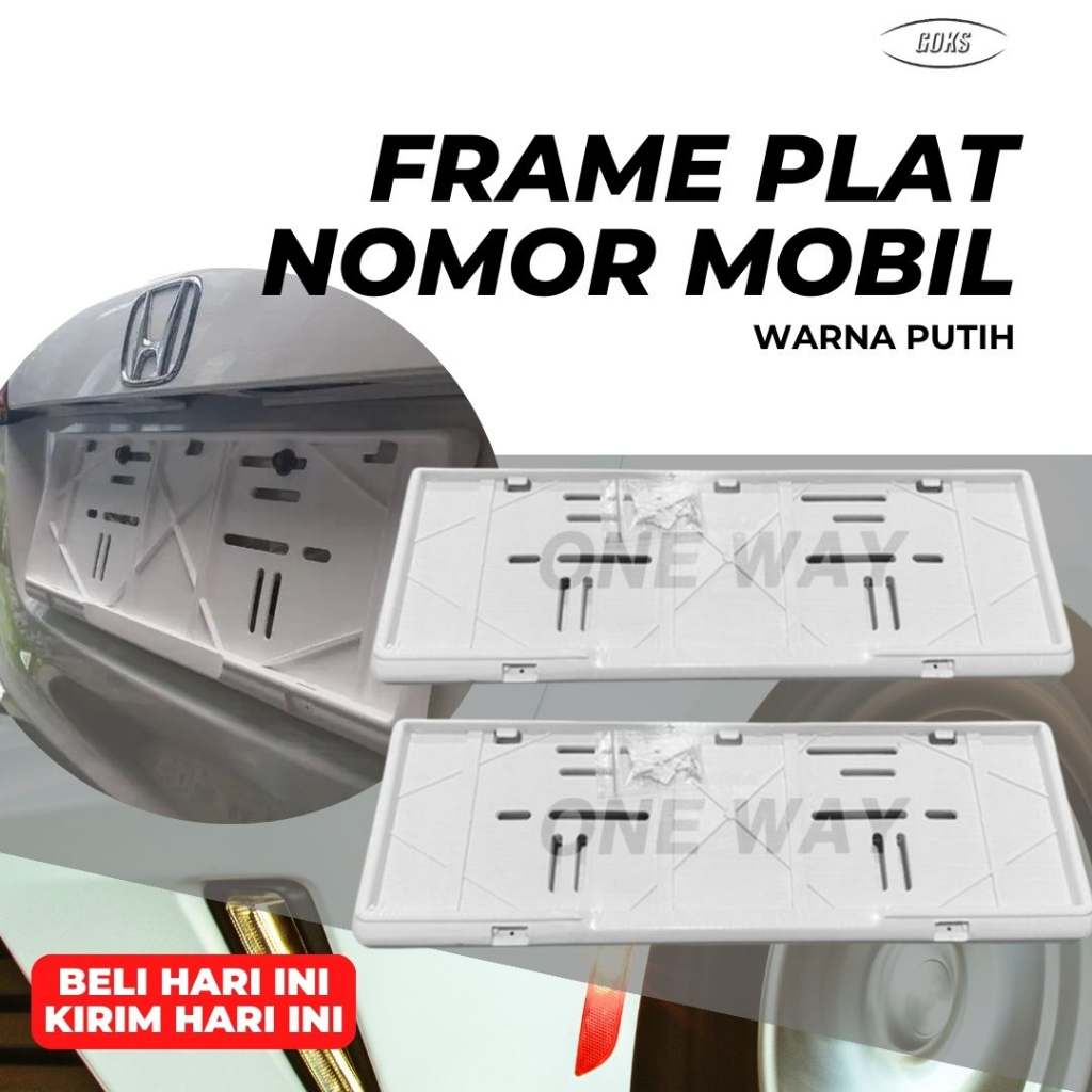 Jual Tempat Plat Nomor Mobil Dudukan Frame ONE WAY Cover Tatakan Plat ...