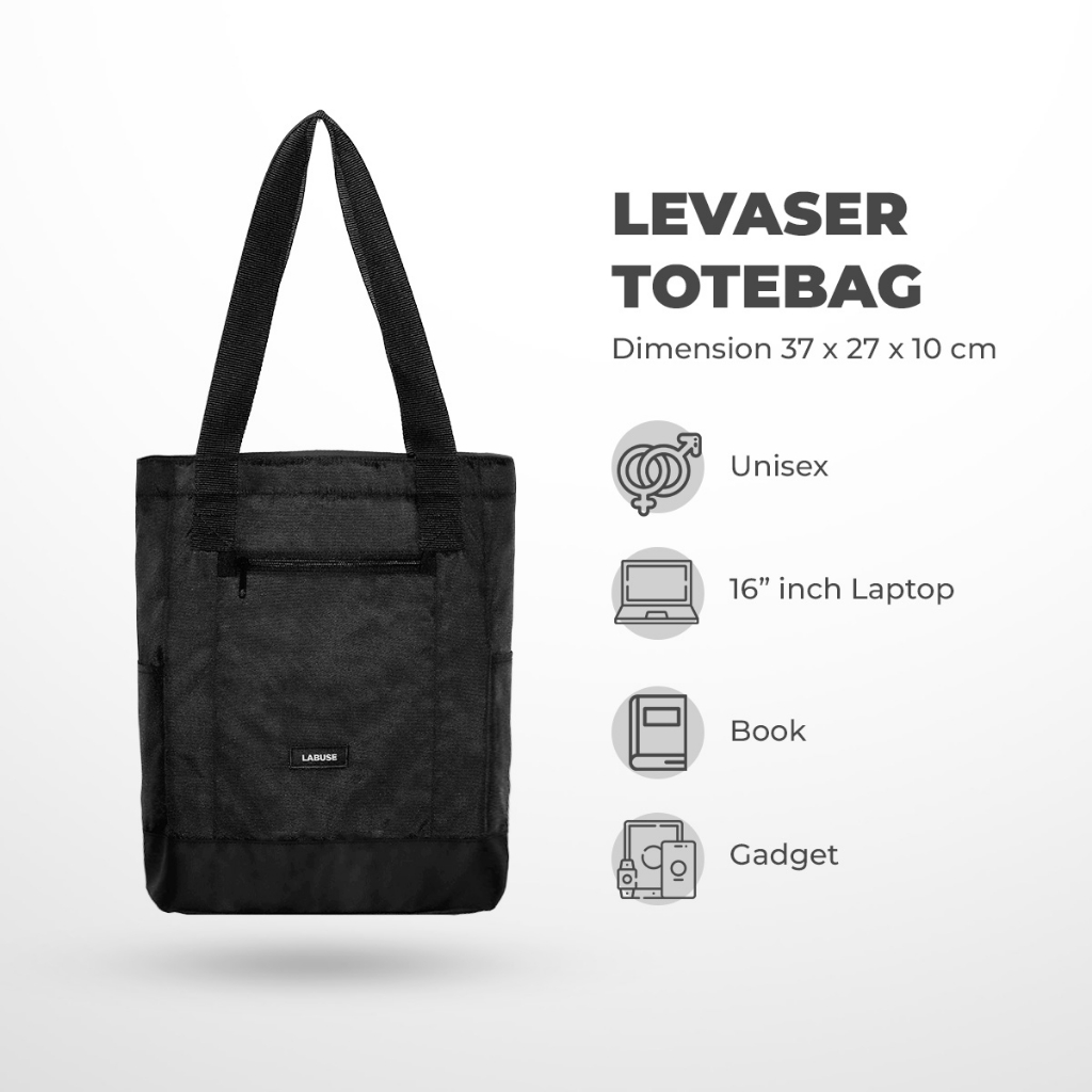Jual Labuse Levaser Totebag - Totebag Resleting - Tote Bag Cewek Cowok ...